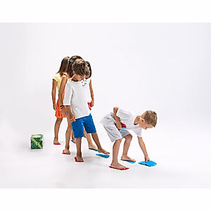 Miniland Educational - Follow The Big Foot Game - Balance, Coordination, And Concentration Activity For Preschool Kids, Promotes Teamwork Plus Cooperation In A Fun Interactive Playset