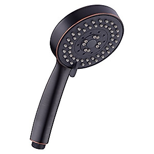 5 Function Handheld Shower Head - High Pressure Bath Spa Fixture, 4" Oil Rubbed Bronze Finished