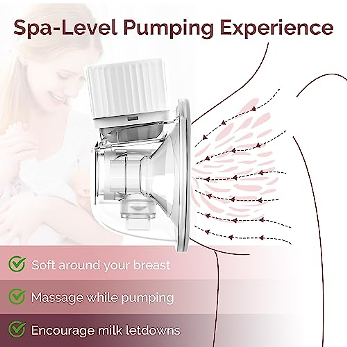 semai Flange Inserts 13/15/17/19/21mm Compatible with Momcozy S12 Pro/S9 Pro/S12/S9/Medela/Spectra/TSRETE 24mm Breast Pump Flanges, Reduce 24mm Nipple Tunnel Down to Correct Size, 5PCS (NOT 5 Pairs)