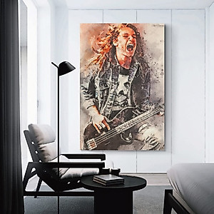KRIADO Rock Bassist Cliff_Burton Rock Live Wall Art Canvas Poster 12x18inch(30x45cm)