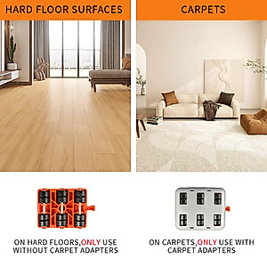 Ezeefonk Appliance Mover Furniture Movers Heavy Duty 4 Appliance Roller Sliders with 660 lbs Load Furniture Lifter Furniture Rollers with Wheels