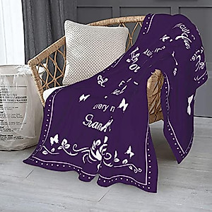 Bible Verse Blanket with Inspirational Thoughts and Prayers, Religious Gifts for Women, Christian Gifts, Faith, Catholic, Spiritual, Church, Comforting, First Communion Gifts for Her 60"x 50"