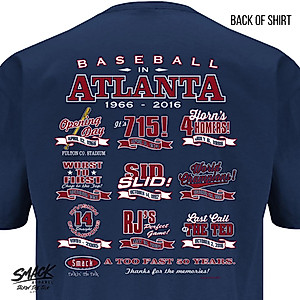 Atlanta Baseball Fans. Baseball in Atlanta Navy T-Shirt (Sm-5X) (Short Sleeve, X-Large)