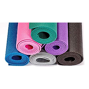 Gaiam Essentials Premium Yoga Mat with Yoga Mat Carrier Sling, Navy, 72"L x 24"W x 1/4 Inch Thick