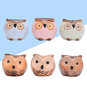 6pcs Fleshy Flower Pot Garden Plant Holder Ceramic Flower Pot Succulent Plant Pot Small Flower Pots Decorative Flower Pots Cactus Planter Mini Flower Pot Ceramics Succulent Plants