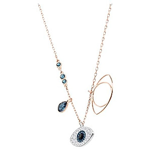 SWAROVSKI Women's Symbolica Evil Eye Pendant Necklace, Blue, Mixed Metal Finish