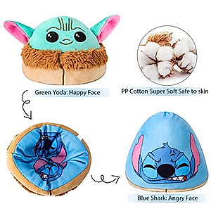 Biliful Plush Reversible Plushie Toys Stuffed Animal Mood Plush Double-Sided Face Baby Flip Reversed Toy Doll Kids Adults Gifts to Show Your Mood Without Saying a Word