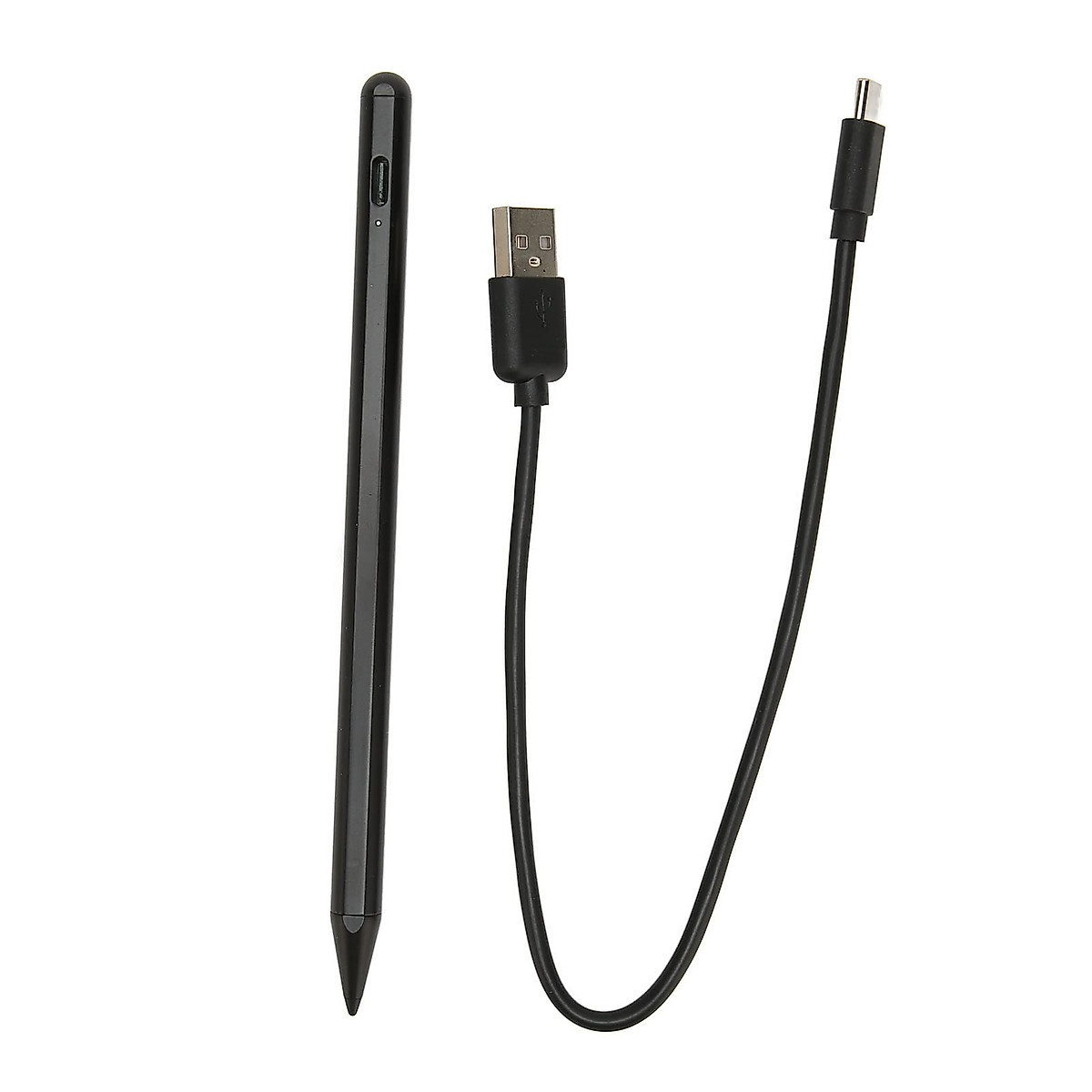 Stylus Pen Tilt Angle Sensor Glossy Writing High Accuracy Magnetism Tablet Stylus Palm Rejection with LED Display for Students for Pro 11 Inch (Black)