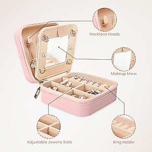 SANDJEST Stainless Steel Slider Tumbler With Handle 40oz & Jewelry Case with Initial M