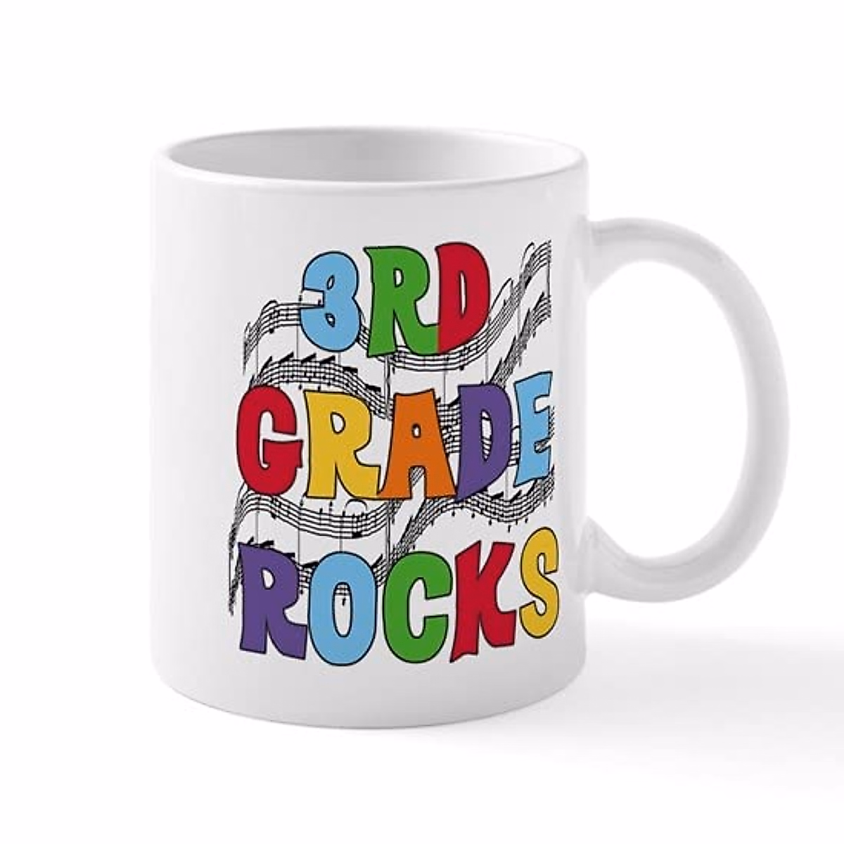CafePress Bright Colors 3Rd Grade Mug Ceramic Coffee Mug, Tea Cup 11 oz