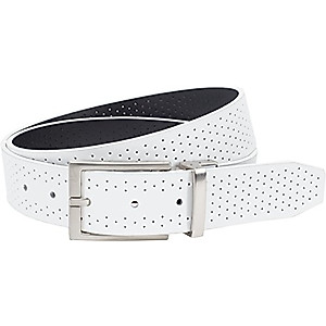 Nike Mens Pin Dot Perf Reversible Apparel-belts, White/Black, 36 US