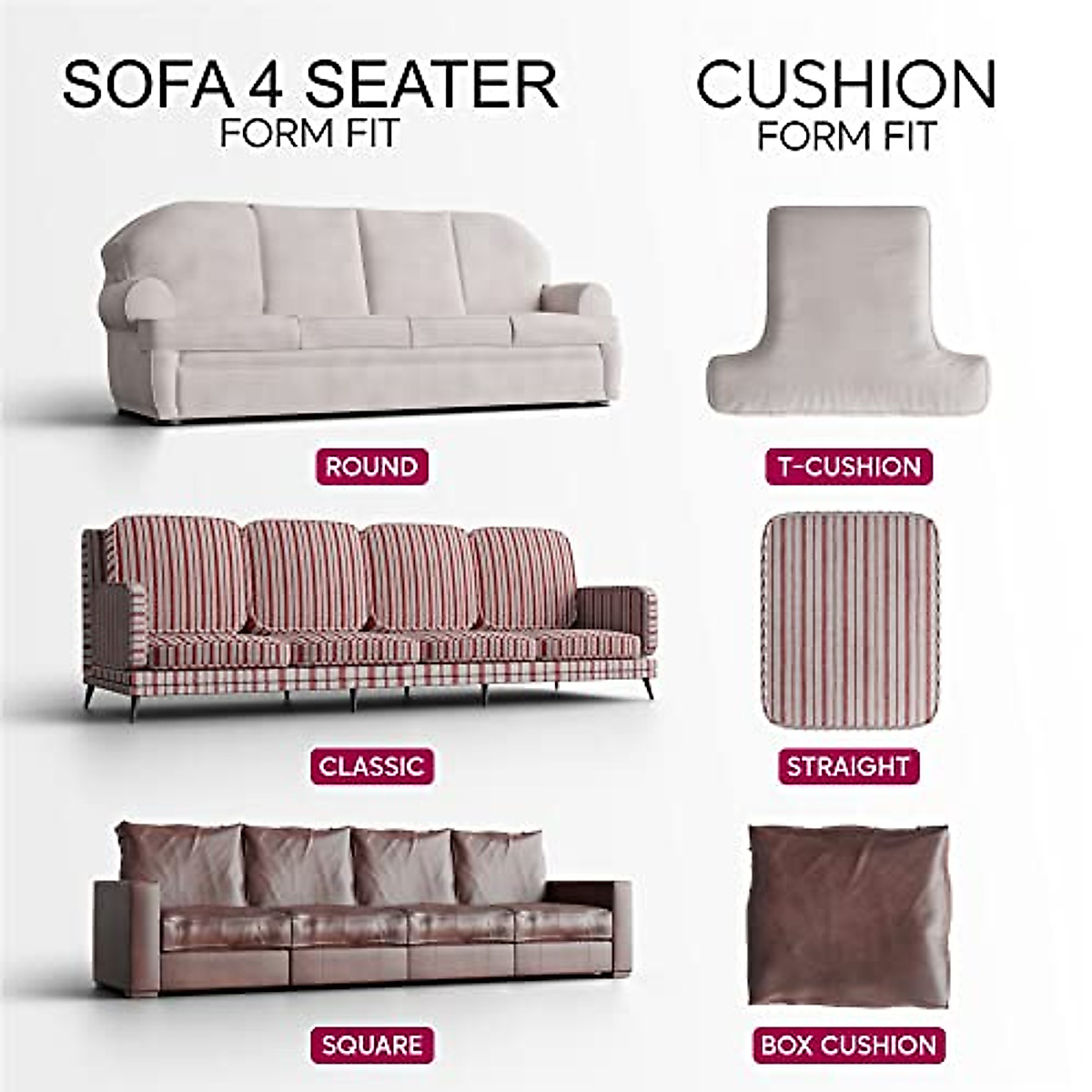 PAULATO BY GA.I.CO Sofa Slipcover - Stretch Sofa Cover - 4 Seater Couch Protector Cover for Pets and Kids - Shiny Soft Velvet Couch Slip Cover - Easy to Clean Sofa Slipcovers - Fuco Velvet - Navy Blue