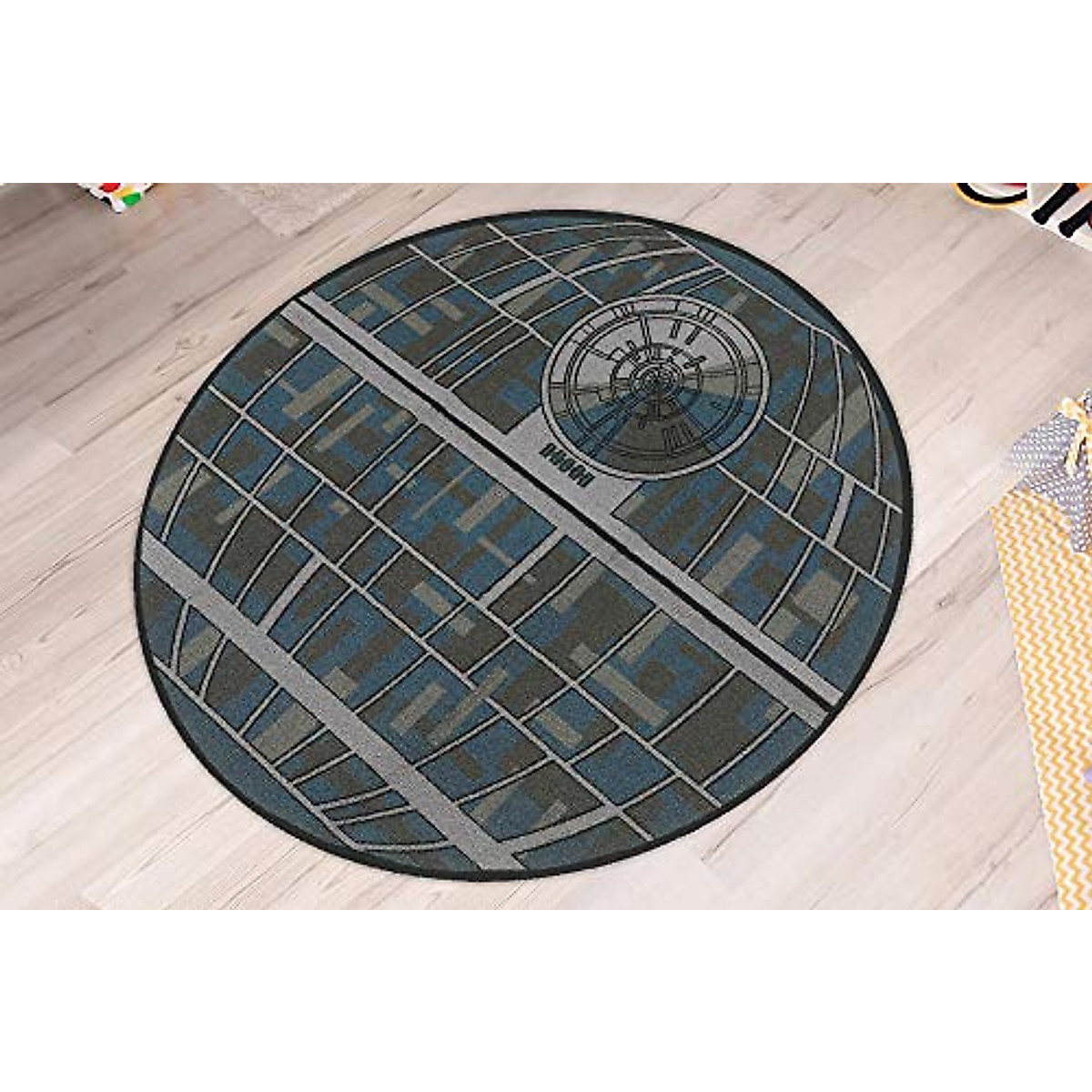 Ukonic Star Wars Galactic Empire Death Star Area Rug | 52-Inch Round Floor Rug