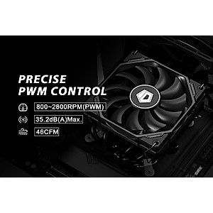 ID-COOLING IS-40X V3 45mm Height Low Profile CPU Cooler 4 Heatpipes CPU Air Cooler with 15mm Thickness Slim Fan Support Intel LGA1700/1200/115X; AMD AM5/AM4 For Desktop