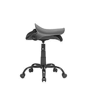 Calico Designs Back, Modern, Swivel, Office Contoured Folding Task Chair, Black/Black, 22"W x 22"D x 37.5"