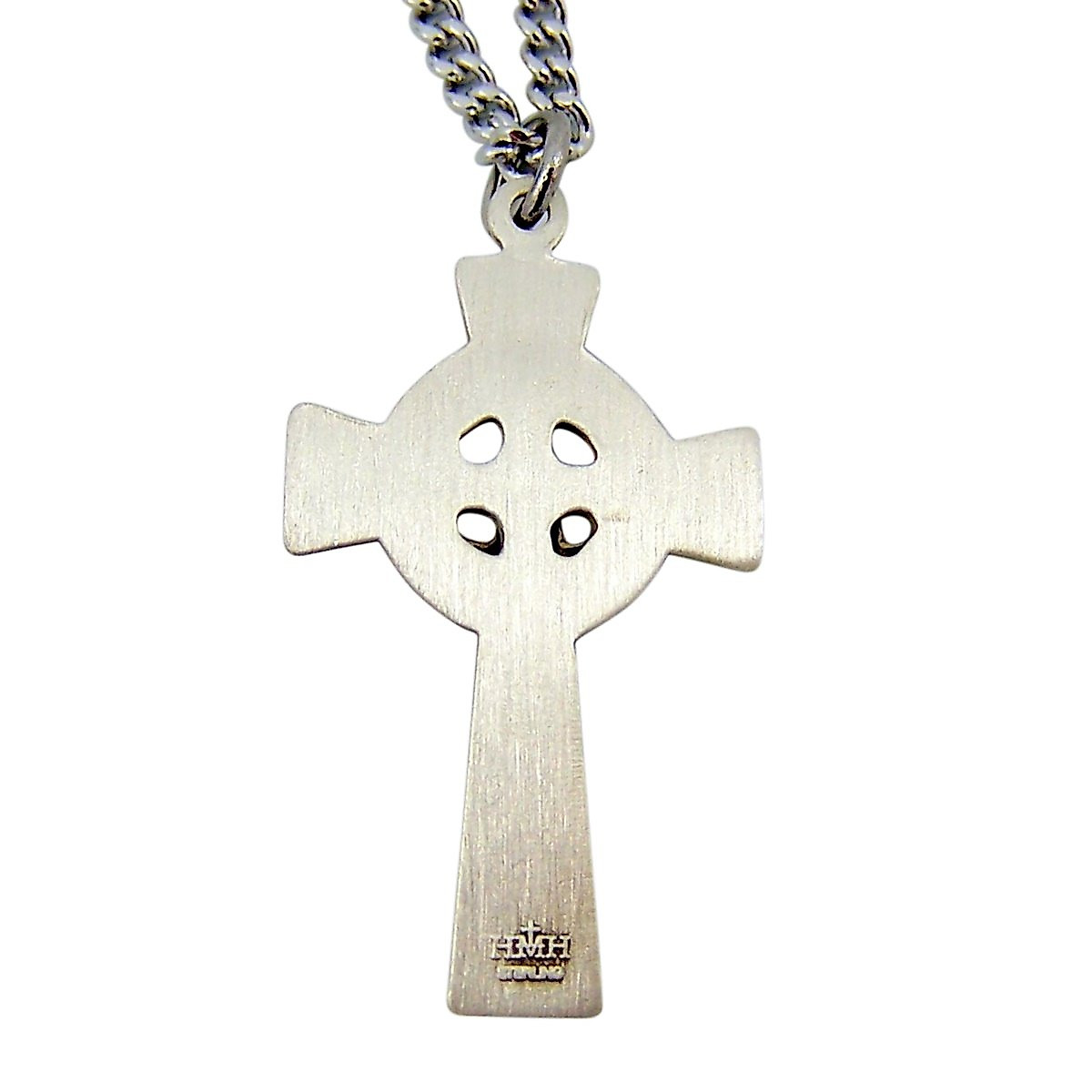 Sterling Silver Irish Catholic Celtic Cross Crucifix Pendant, 1 1/4 Inch