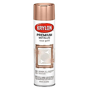 Krylon K01600007 Premium Metallic Aerosol Paint, 8 Fl Oz (Pack of 1), Rose Gold, 6 1
