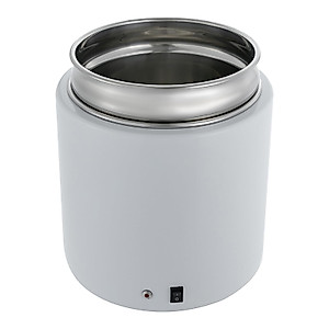 2 Pcs Food Warmers Countertop Soup Warmer Stainless Steel Food Holding Warming Equipment 10L/2.64 gal Commercial Soup Warmer Pot with Hinged Lid Detachable Liners (White, Silver)