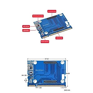 Expansion Board for Raspberry Pi Computer Module with Standard CM4 Socket to CM3 Adapter Interface Board Expansion Card Dual Video Output Replacement Base Board