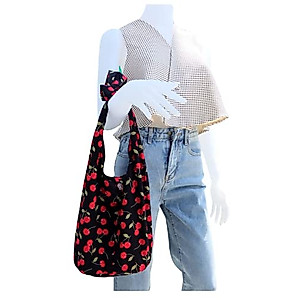 SAE99 Cotton Cross body Shoulder Sling Handmade Bag (Black Cherry)