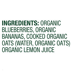 Sprout Organics Blueberry, Banana & Oatmeal Baby Food, Kosher, 3.5 Ounces (Pack Of 6)