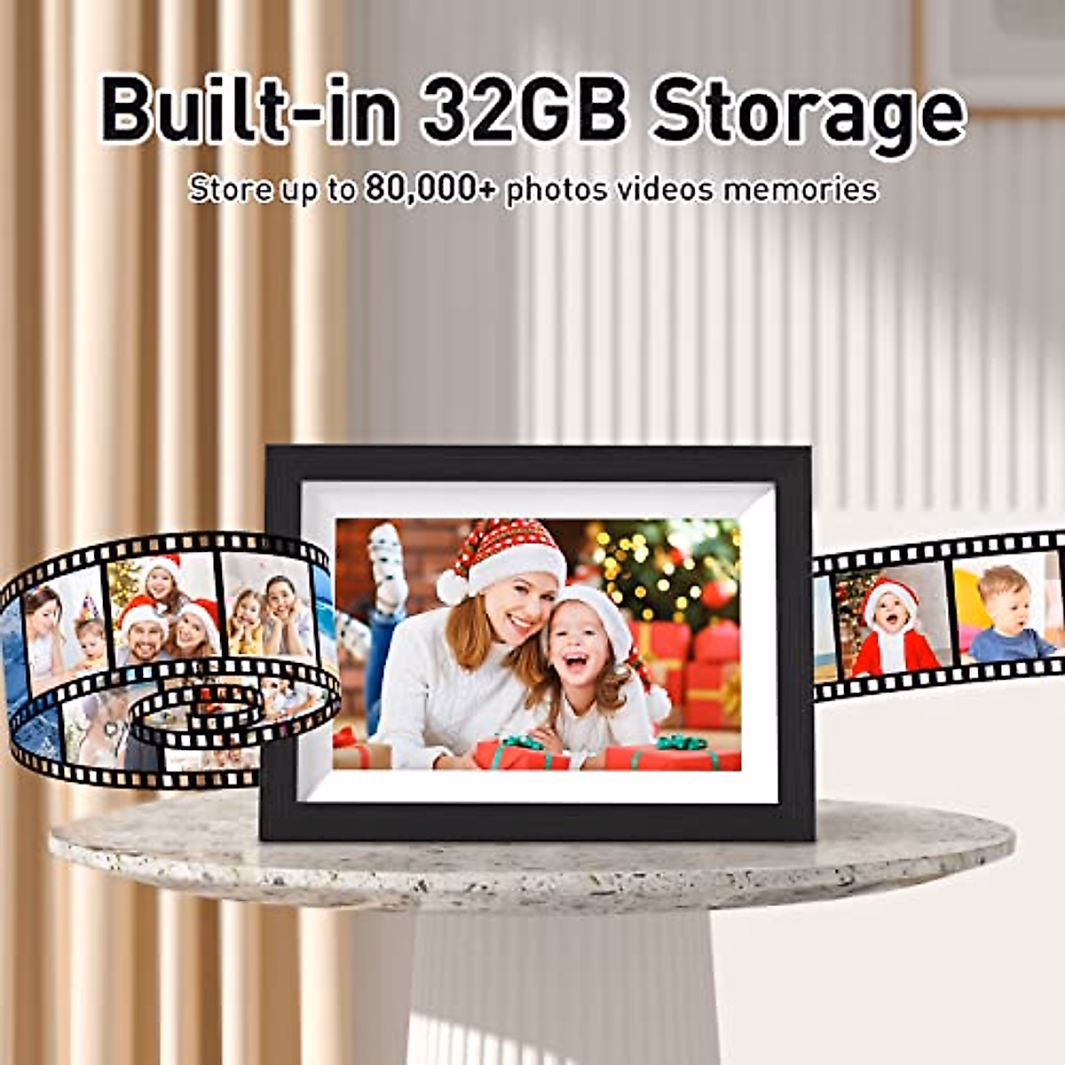 Secura Home WiFi Digital Picture Frame 10.1 Inch IPS HD Touch Screen Smart Cloud Photo Frame with 32GB Storage, Auto-Rotate, Wall-mountable, Share Photos and Videos via Frameo App from Anywhere