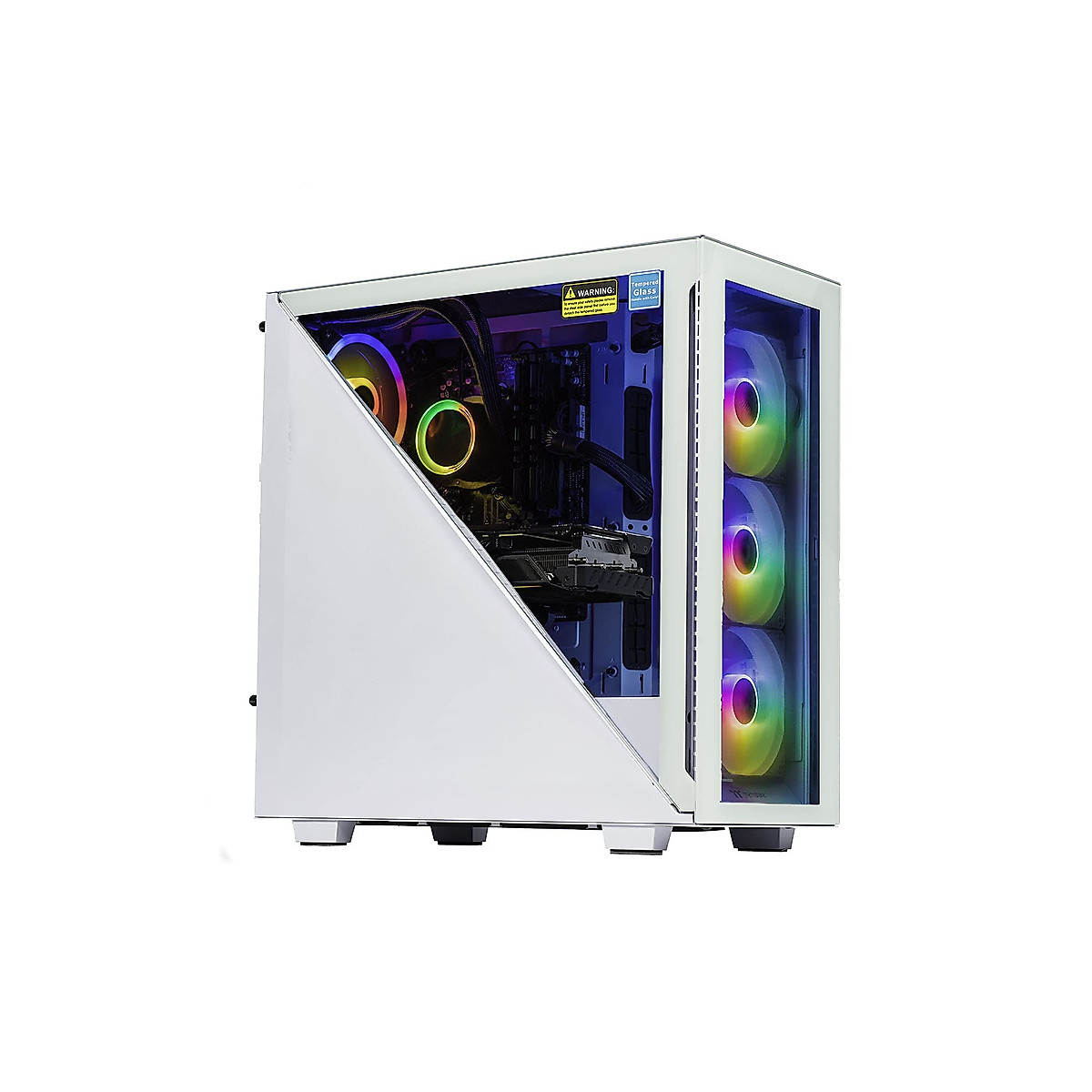 Velztorm Gladio CTO Powerful Gaming Desktop PC Liquid-Cooled (AMD Ryzen 9 5900X 12-Core, 32GB DDR4, 1TB PCIe SSD + 1TB HDD (3.5), GeForce RTX 3070 8GB, WRGB Fans, AC WiFi, BT, Win 10H) VELZ0002