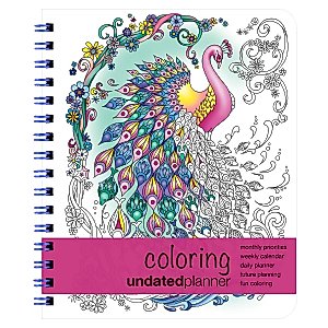 Undated Coloring Planner (6.625x9) Medium - Weekly & Monthly Organizer, Appointment Schedule, Goals and Notes