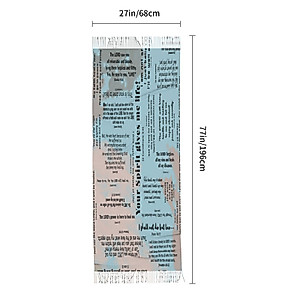 Prayer Healing Inspirational Scripture Bible Verse Religious Scarf Pashmina Shawls Wraps Dress Wedding Bridal Scarves