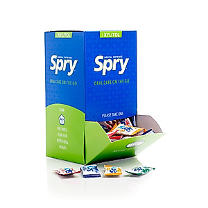 Spry Fresh Natural Xylitol Chewing Gum Dental Defense System Aspartame-Free Sugar Free Gum 400 pieces (2 pieces/pack)