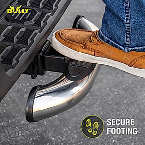 Bully CR-600 Chrome Stainless Steel Universal Fit Truck Hitch Step Fits 2" Hitch Receivers for Trucks from Chevy (Chevrolet), Ford, Toyota, GMC, Dodge RAM, Jeep