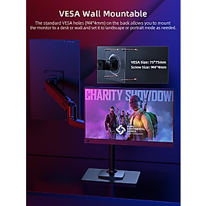UPERFECT Portable Monitor, 17.3" 144Hz Portable Gaming Monitor AMD FreeSync FHD 1080P HDR IPS Laptop Computer Monitor w/VESA & Case USB C External Screen for Esports