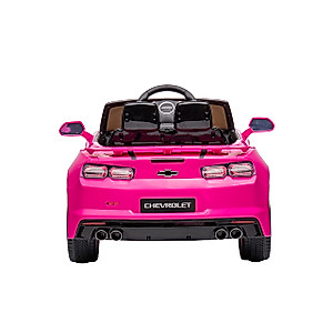 DAKOTT Kids Ride On Sports Car, 12V Battery Powered Chevy Camaro w/Parent Remote Control, Bluetooth, Horn, Music & Headlights Taillights for 3-6 Years