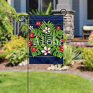 Hawaii Aloha Garden Flag, Double Sided Garden Outdoor Yard Flags for Summer Decor 28x40 Inch