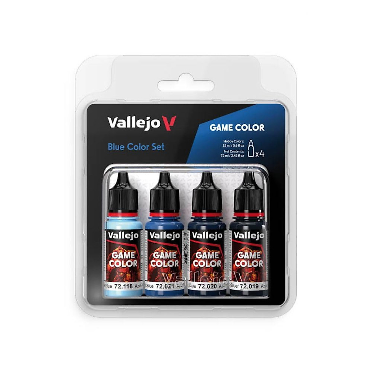 Vallejo - Blue Color Set | Contains 4 bottles x 18 ml (0.60 fl.oz.)