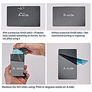 uxcell Blank Metal Card 100x60x1mm Anodized Aluminum Plate for DIY Laser Printing Engraving Black 5 Pcs