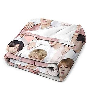 Kpop Blanket Ultra Soft Throw Blanket Warm Plush Cozy Bedding for Couch Sofa Gifts for Kids Adult 50"X40"