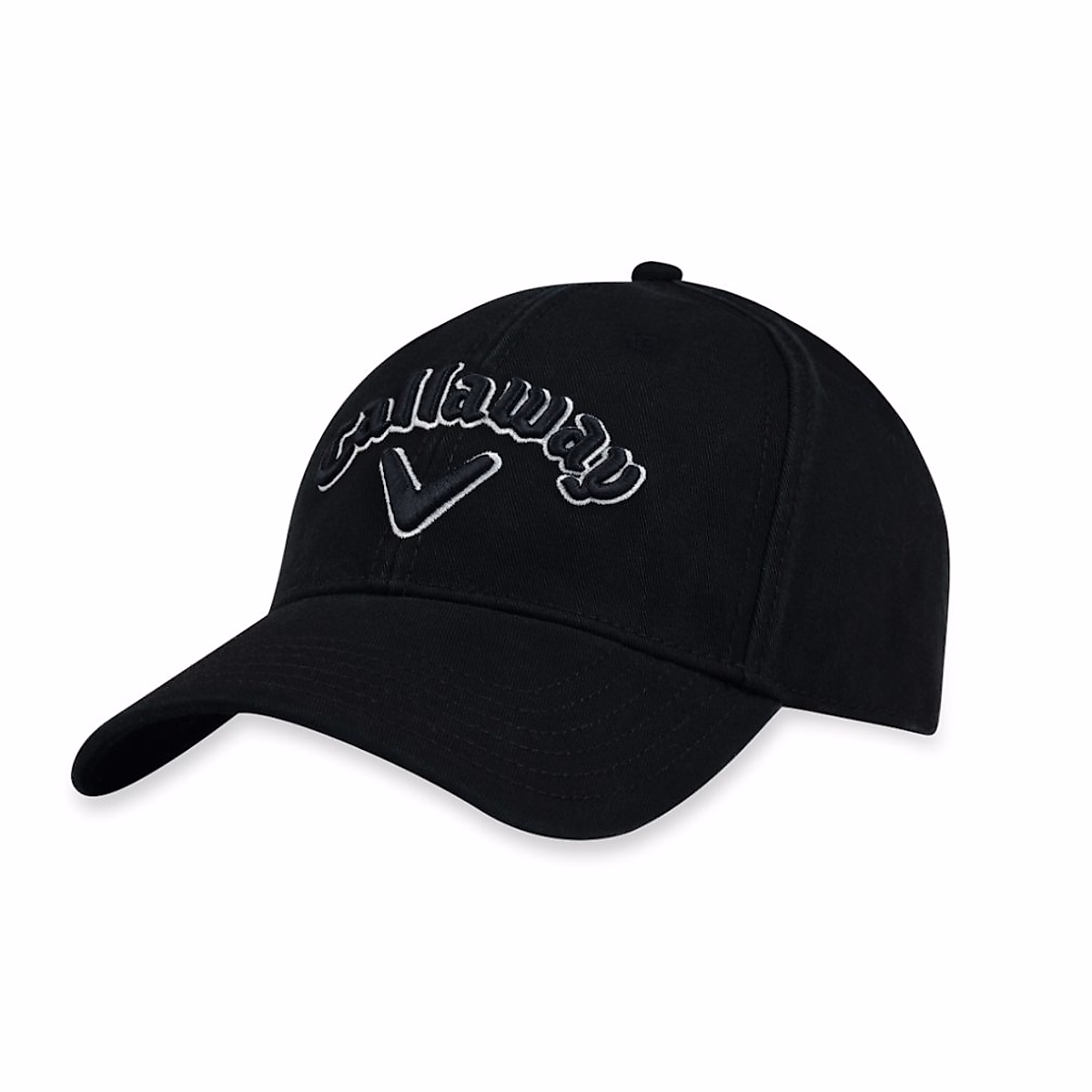 Callaway Golf 2018 Heritage Twill Adjustable Hat, Adjustable, Black/ Black/ Silver