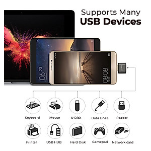 Micro USB to USB [2-Pack],USB to Micro USB Adapter,Micro USB Adapter,USB to Micro USB,USB Connector,Micro USB Plug,Micro USB to Female USB,OTG Adaptor for Samsung Galaxy Charger Cable Tab S6 S7 Kindle