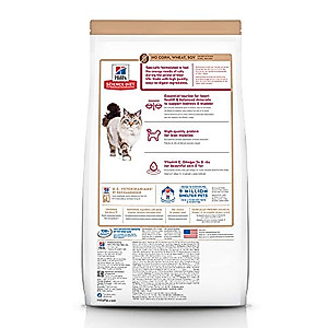 Hill's Science Diet Adult 1-6, Adult 1-6 Premium Nutrition, Dry Cat Food, No Corn, Wheat, Soy Chicken & Brown Rice Recipe, 15 lb Bag