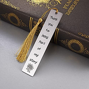 Teachers Coworker Appreciation Bookmark Gifts to Book Lover Thank You Being Part of My Story from Graduation Teenager