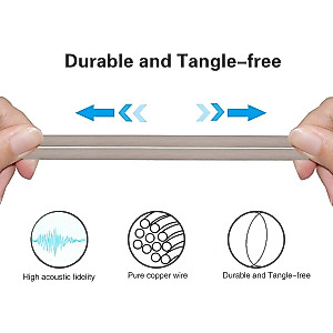 Saipomor WH1000XM5 Replacement Audio Cord WH-1000XM4 Cable Compatible with Sony WH1000XM2 WH-1000XM3 MDR-XB950BT MDR-100ABN MDR-10R MDR-1000X MDR-ZX770BN Noise-Canceling Headphones(Gold)