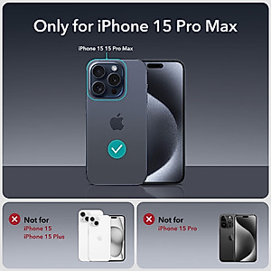 ESR 3 Pack for iPhone 15 Pro Max Privacy Screen Protector, Anti-spy Tempered-Glass Privacy Screen Protector, Micro-curved Edges, Case Friendly