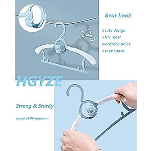 40pcs Baby Gift HGYZE Nursery Closet Hangers, Ultra-Thin Non-Slip and Extendable Laundry Infant Pant Hanger for Newborn Clothes - Adjustable Children Coat Hanger for Girl Boy Toddler Kid（Blue & Pink）