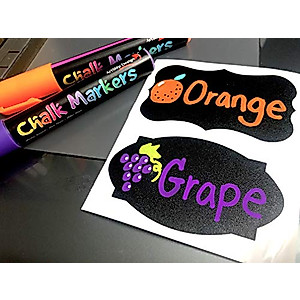 18 Classic Neon Chalk Markers Double Pack of Both Fine and Reversible Medium Tip Liquid Chalk Pens Wet Erasable - Menu Boards, Glass, Windows, White Boards, Classrooms, Mirrors, Chalk Boards, Plastic