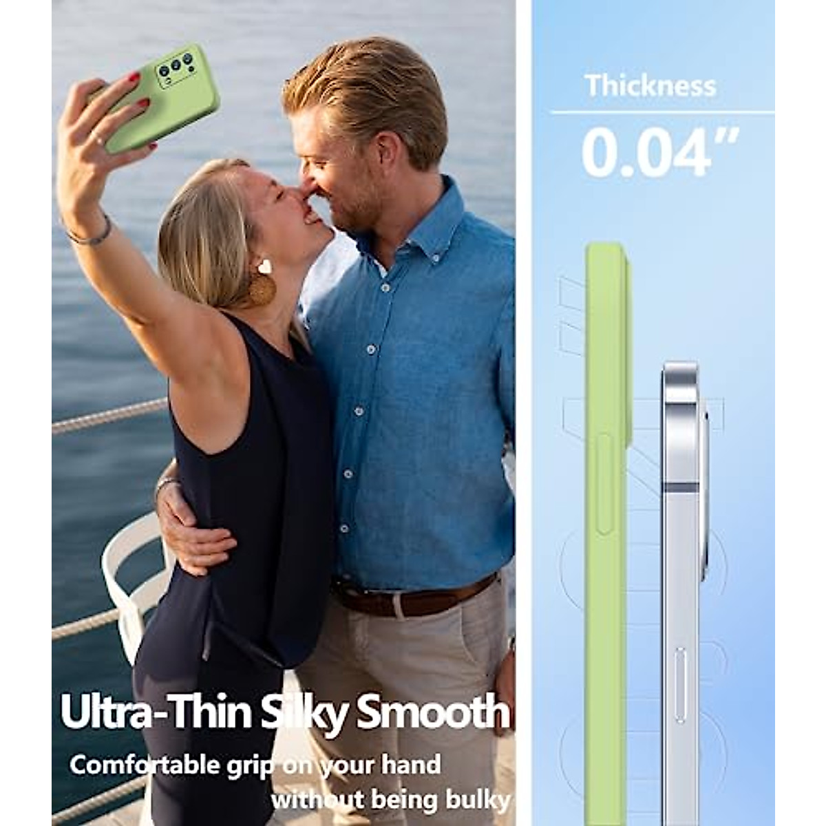 Tiwinxing Compatible with Oppo Reno 6 Pro 5G Case Shockproof Ultra Slim Oppo Reno 6 Pro 5G Case for Women Men Silicone Liquid Soft Anti-Scratch Protective Case (Green)