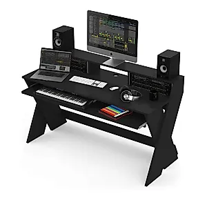 Glorious Sound Desk Pro Black Professional Studio Workstation, Black