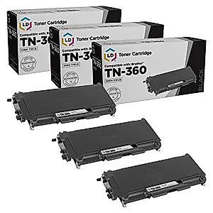 LD Products Compatible Toner Cartridge Replacement for Brother TN-360 High Yield (Black, 3-Pack)