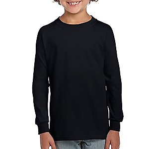 Gildan Men's Ultra Cotton Long Sleeve T-Shirt, Style G2400, Black, Small