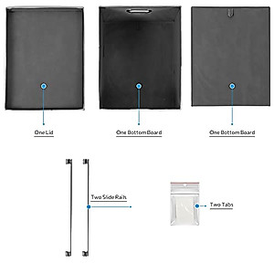 DYWMM File Organizer Box -Document Organizer Storage for Office-Collapsible Leather File Cabinet for Easy File Folder Storage -Easy Slide Durable Hanging File Box (16.7 x 13.6 x 11.2 inches, Gray)